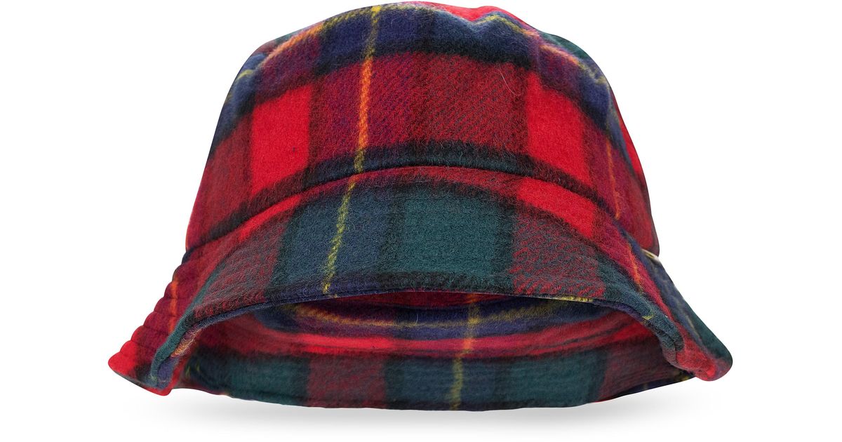 Aimé Leon Dore Wool Plaid Bucket Hat in Red for Men | Lyst
