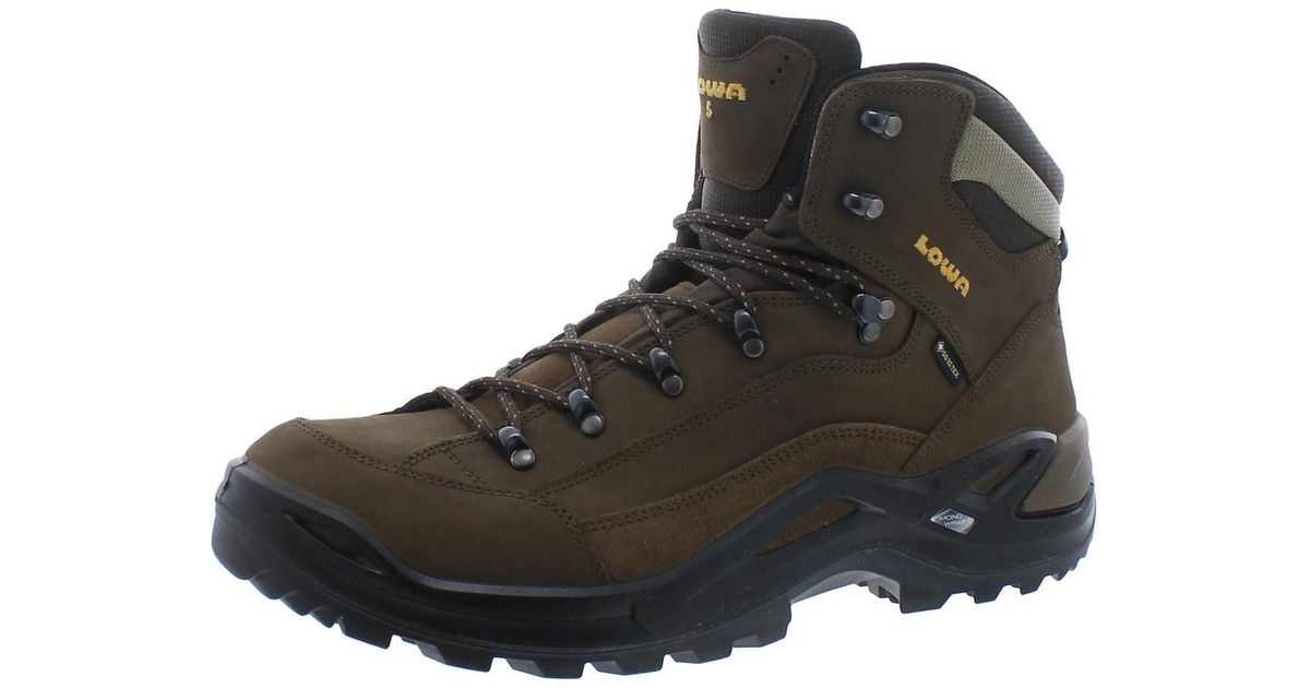 Lowa Renegade Gtx Leather Lace Up Hiking Boots in Black for Men | Lyst