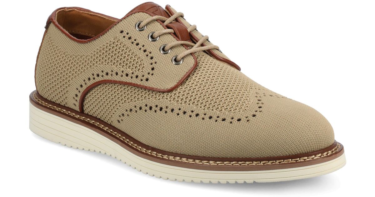 Vance Co. Vance Whitaker Casual Knit Hybrid Wingtip Dress Shoe in Brown ...