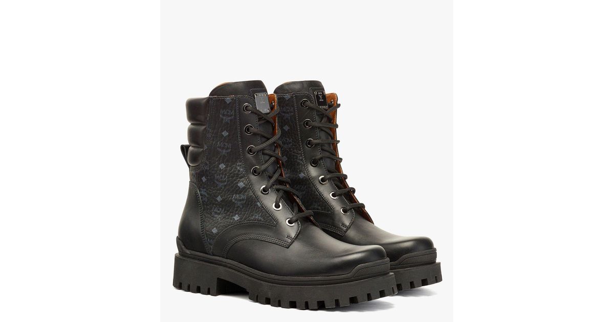 MCM Visetos Boots in Black | Lyst