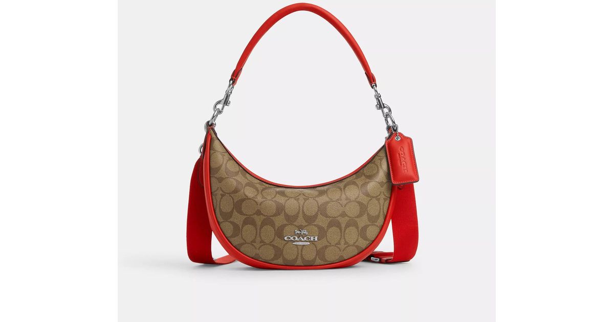 Coach Aria Shoulder Bag In Red Lyst