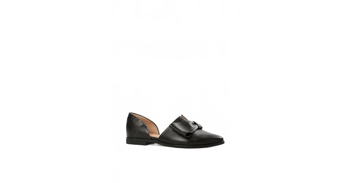 All Black D'Orsay Flats in Black | Lyst