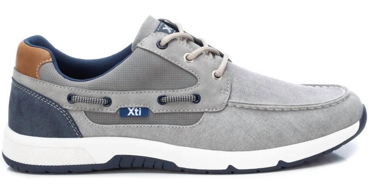 Xti Boat Shoes in Gray for Men | Lyst