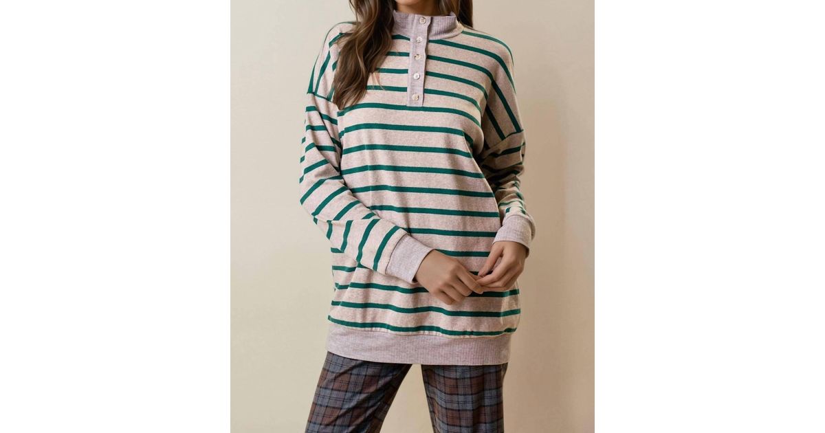 Doe And Rae Valley Striped Top | Lyst