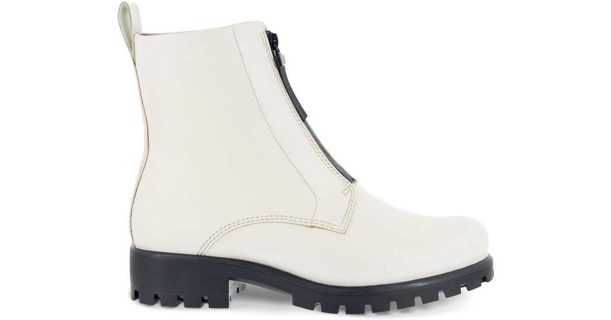 Ecco Modtray Zip Mid Boot in White | Lyst