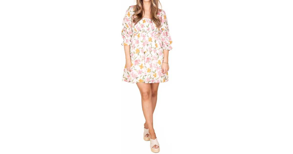 Sweet Lemon Presley Mini Dress in White | Lyst