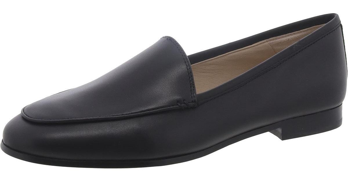 Sam Edelman Leon Leather Slip On Loafers in Black | Lyst