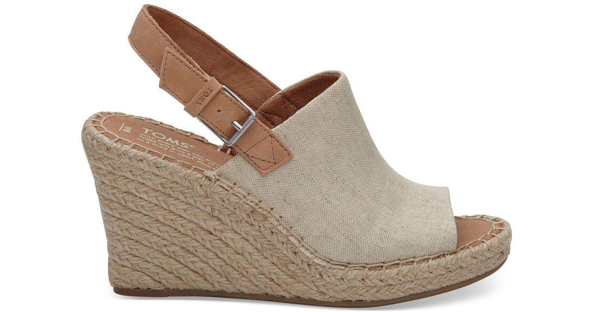 TOMS Monica Wedge Heel Sandals in Gray | Lyst