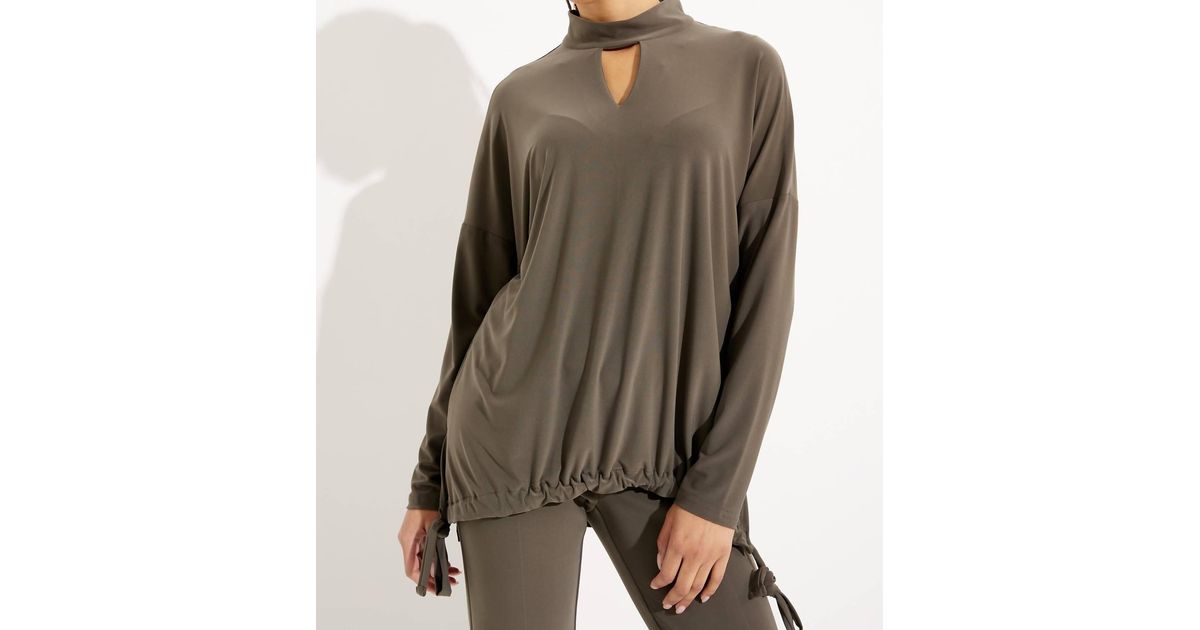 Joseph Ribkoff Keyhole Neck Top in Green | Lyst