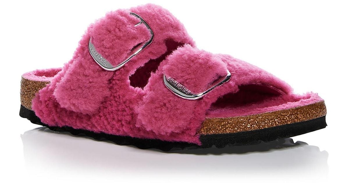 Birkenstock Arizona Big Buckle Teddy River Shearling Footbed Slide ...
