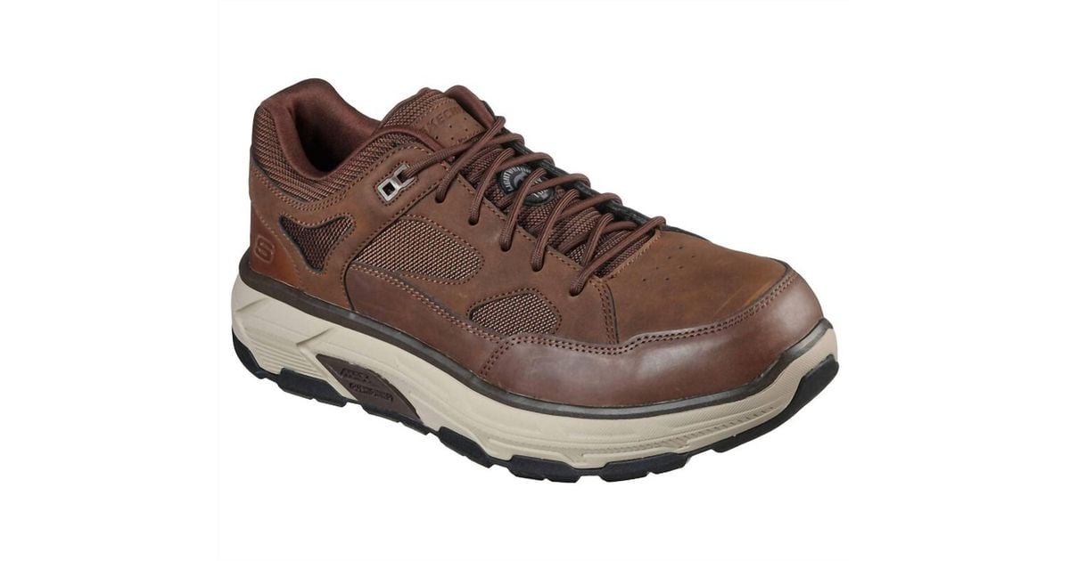 Skechers Max Stout Work Shoe in Brown for Men | Lyst