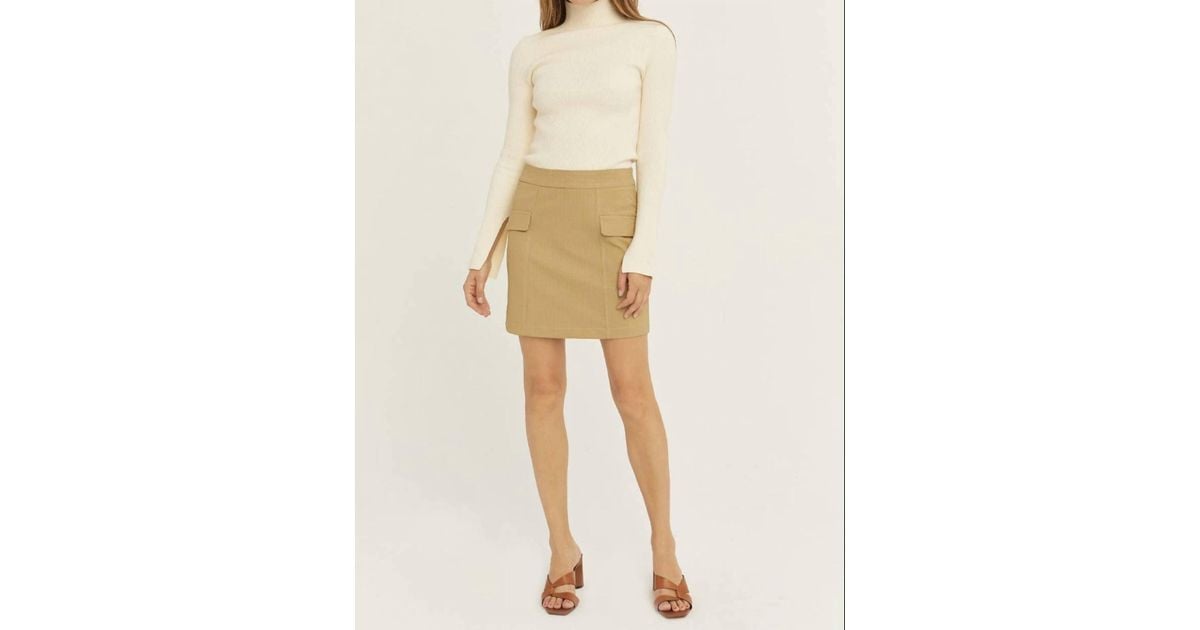 Crescent Short Skirt in Natural | Lyst
