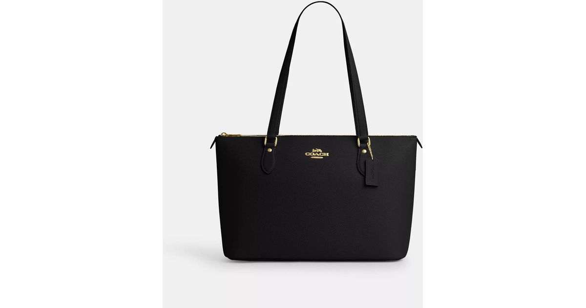 COACH Gallery Tote Bag in Black | Lyst