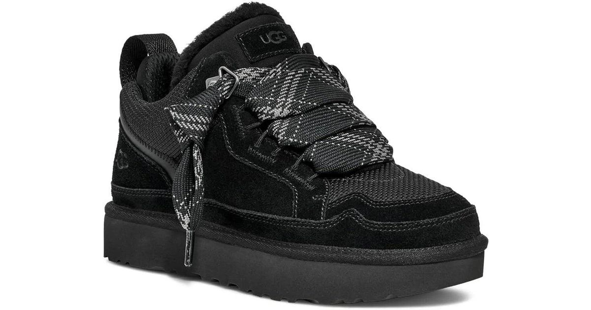 UGG Lowmel 1144032-Blk Sneaker Suede Comfort Shoes Rhs5992 in Black | Lyst