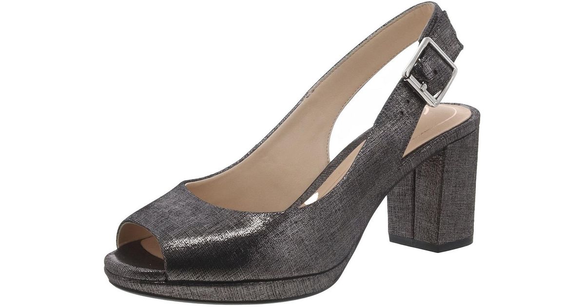 Clarks Kelda Spring Adjustable Open Toe Slingback Sandals in Brown | Lyst