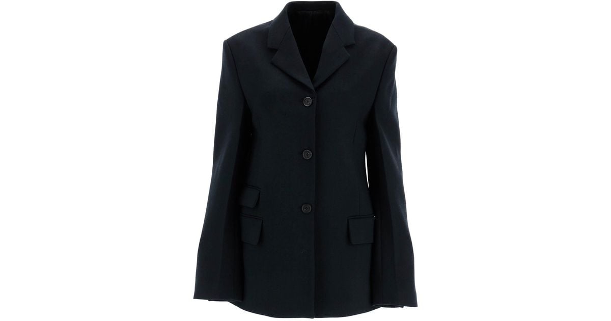 TOTEME Straight Three-Button Blazer in Black | Lyst