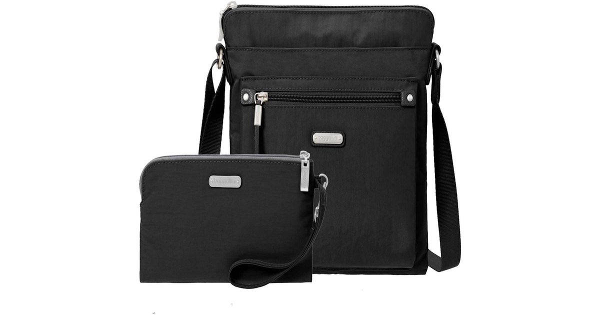 Baggallini Go Bagg Crossbody Bag With Rfid Wristlet in Black | Lyst