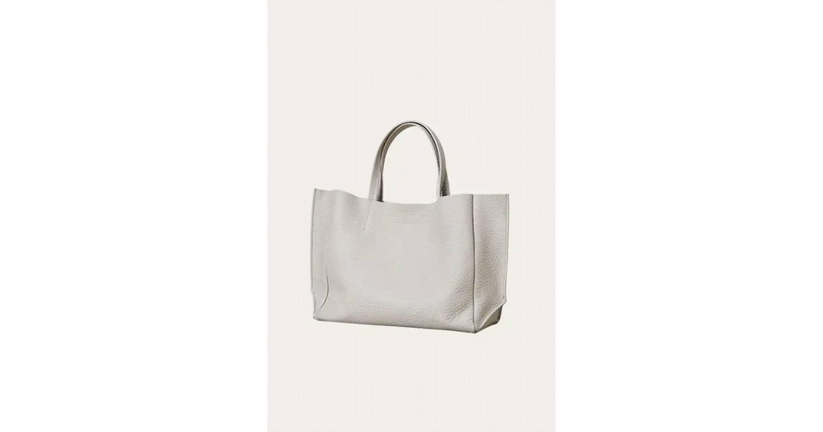 Ampersand As Apostrophe Sideways Large Tote Bag in Natural | Lyst