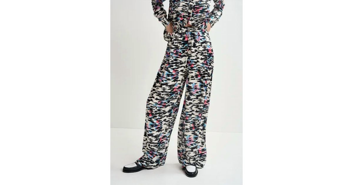 Essentiel Antwerp Helena Wide Leg Track Pants in White | Lyst