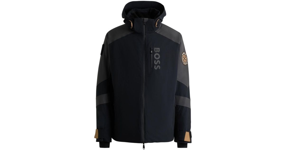 BOSS Ski Water-Repellent Jacket With Carrying Straps in Black for Men ...
