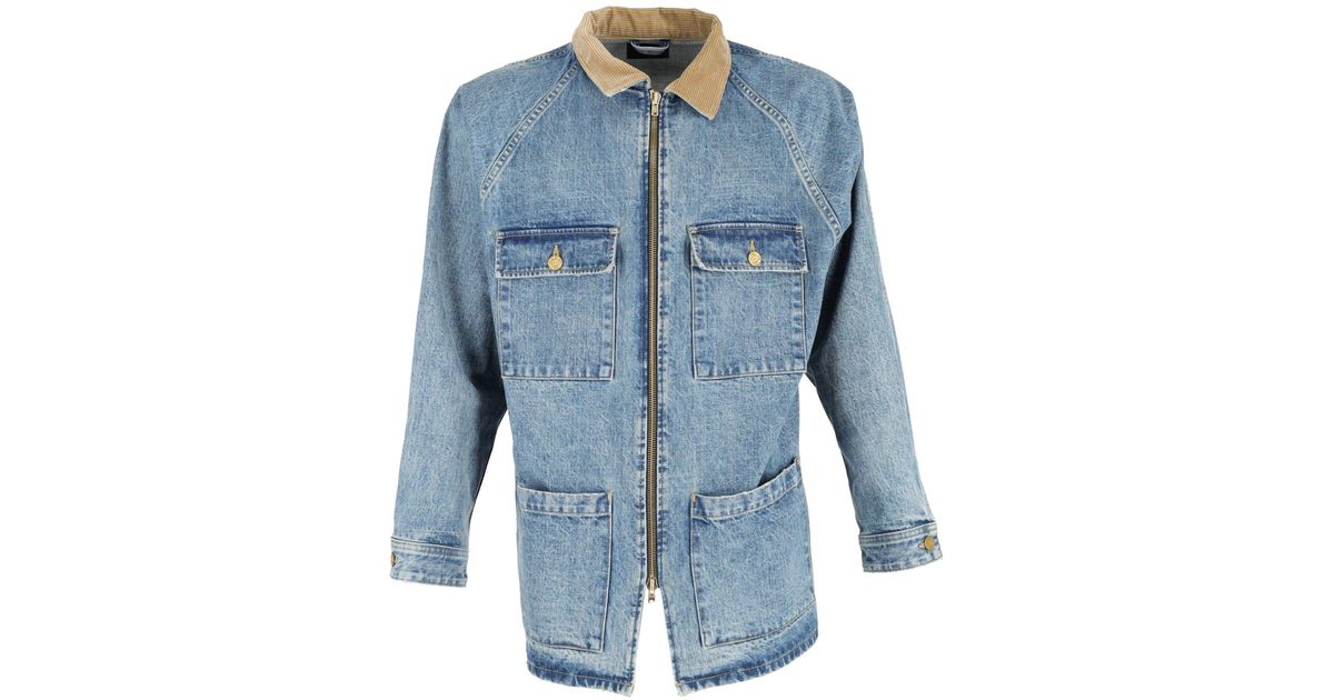 Fear Of God Vintage Selvedge Denim Long Trucker Jacket in Blue for Men ...
