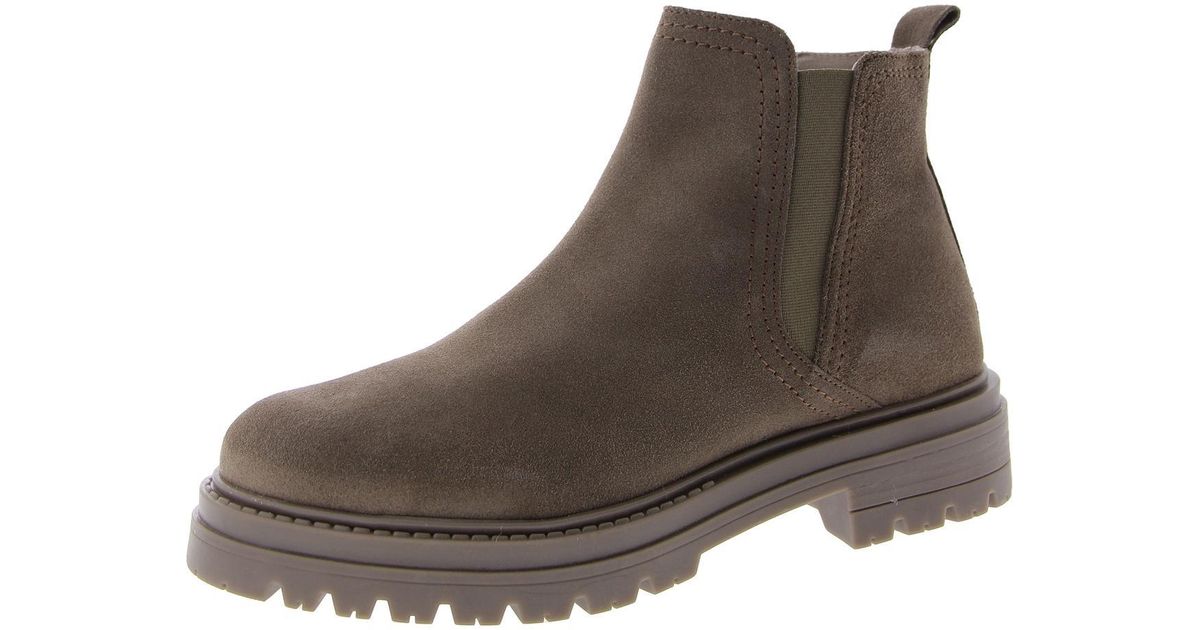 Steve Madden Marceline Suede Block Heel Ankle Boots in Brown | Lyst