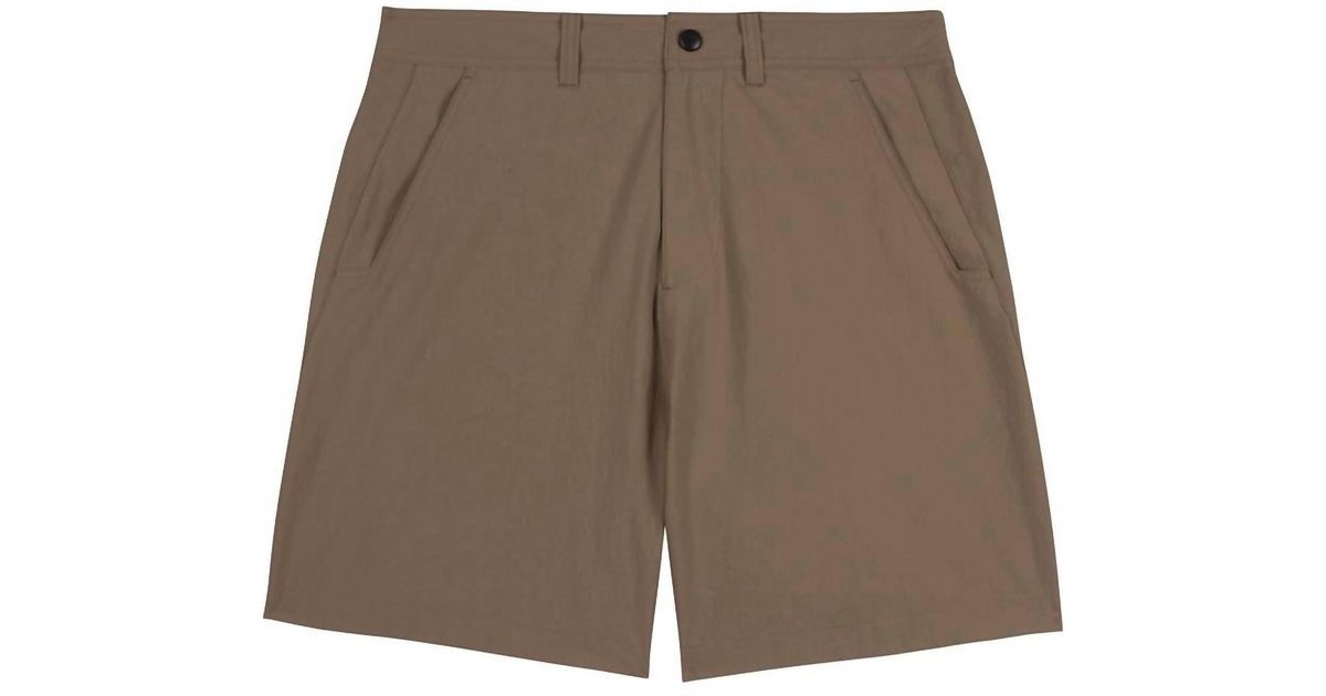 Genteal Dockside Performance Short in Brown for Men | Lyst