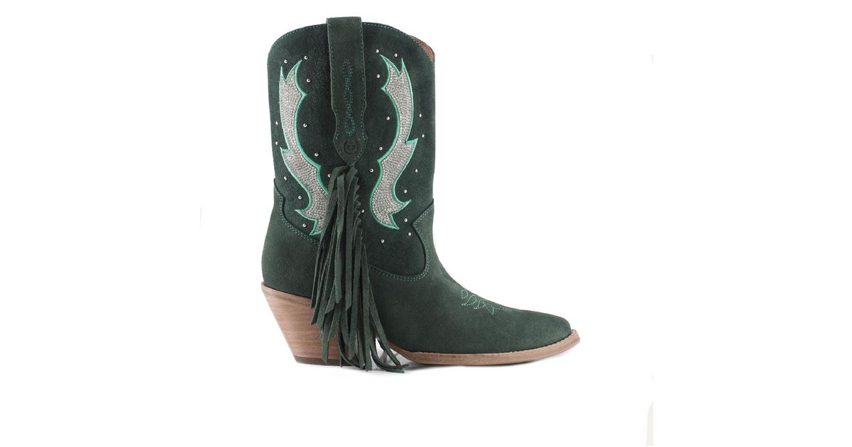 Buck & Brana Morgan Western Leather Boots By in Green | Lyst