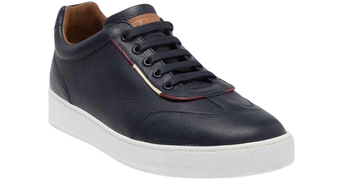 Bally Baxley 6230469 Bovine Grained Leather Sneakers in Blue for Men | Lyst