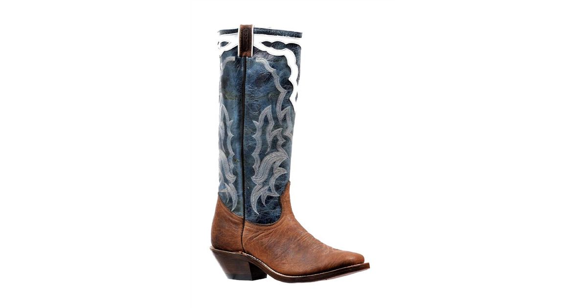 Boulet Boots Bison Shrunken Bomber Boot in Blue | Lyst