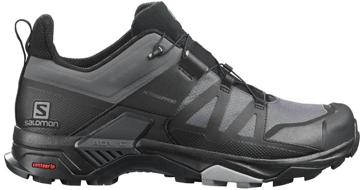 Salomon X Ultra 4 Low Wide Gtx Shoes in Black for Men | Lyst