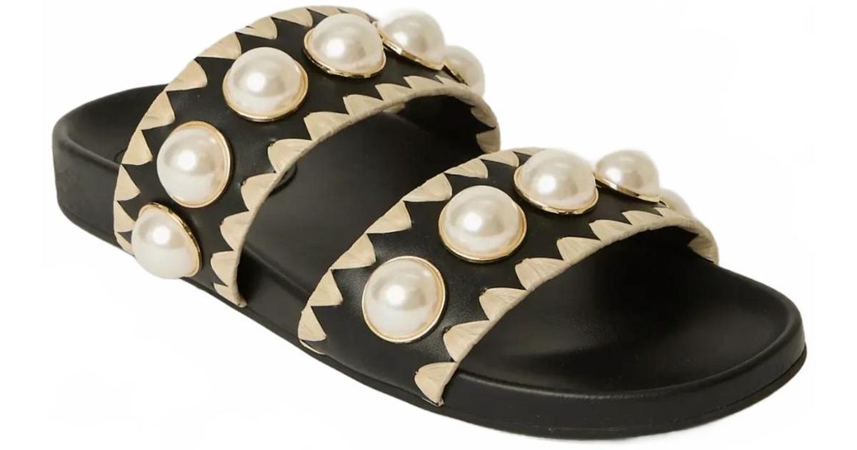 BTB Los Angeles Oceana Slide Sandal in Black | Lyst