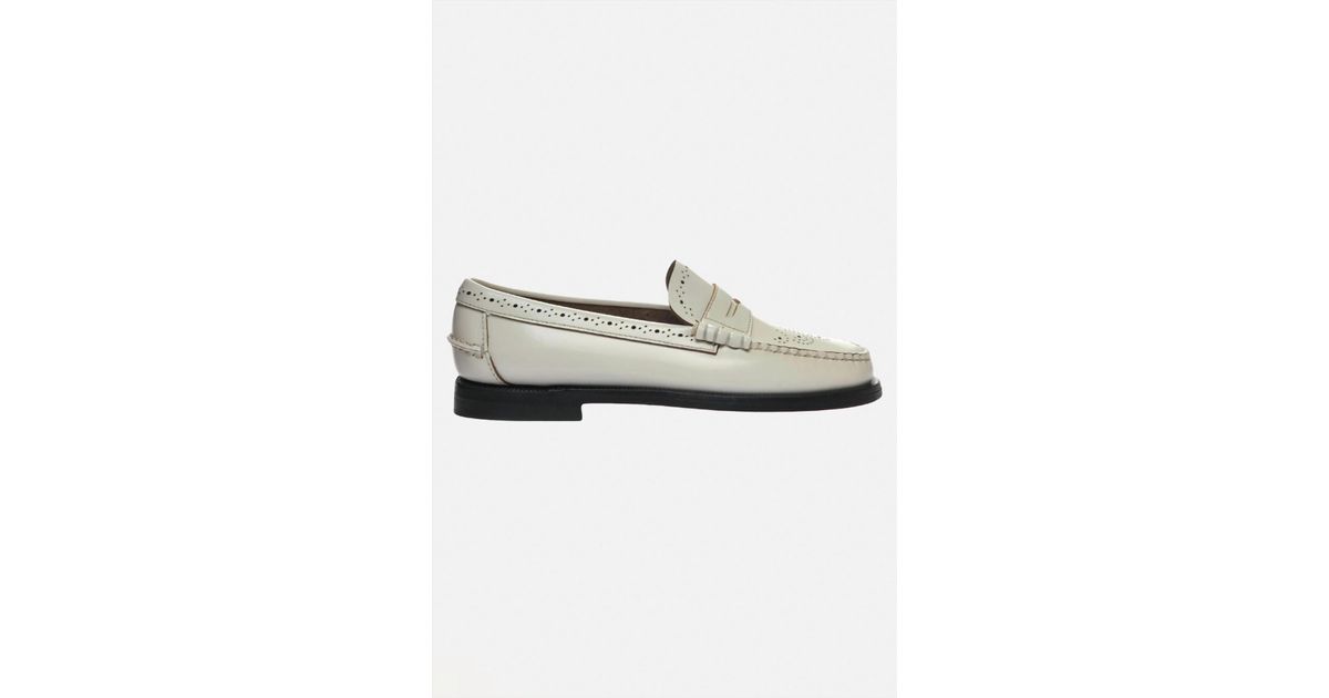 Sebago Dan Perforated Loafer in White | Lyst