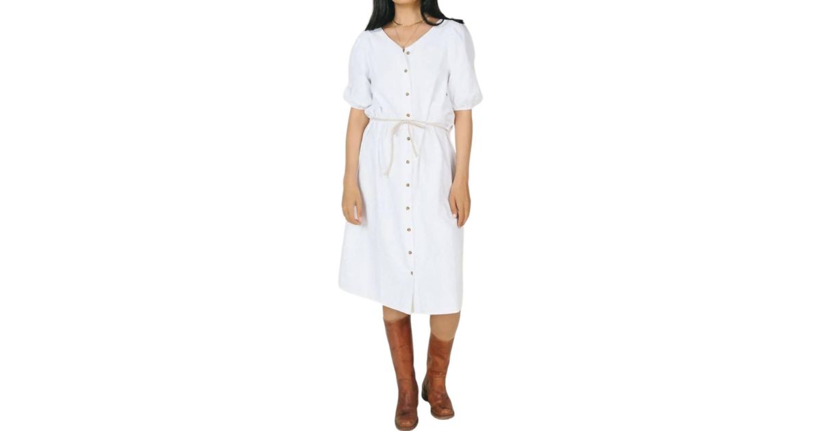 Jackson Rowe Steer Dress in White | Lyst