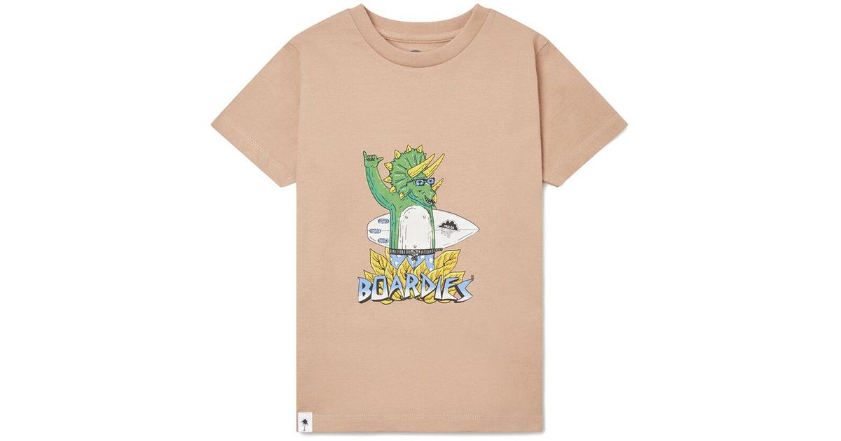 Boardies Boardies¨ Dinosaur Crew Neck Tee in Natural | Lyst