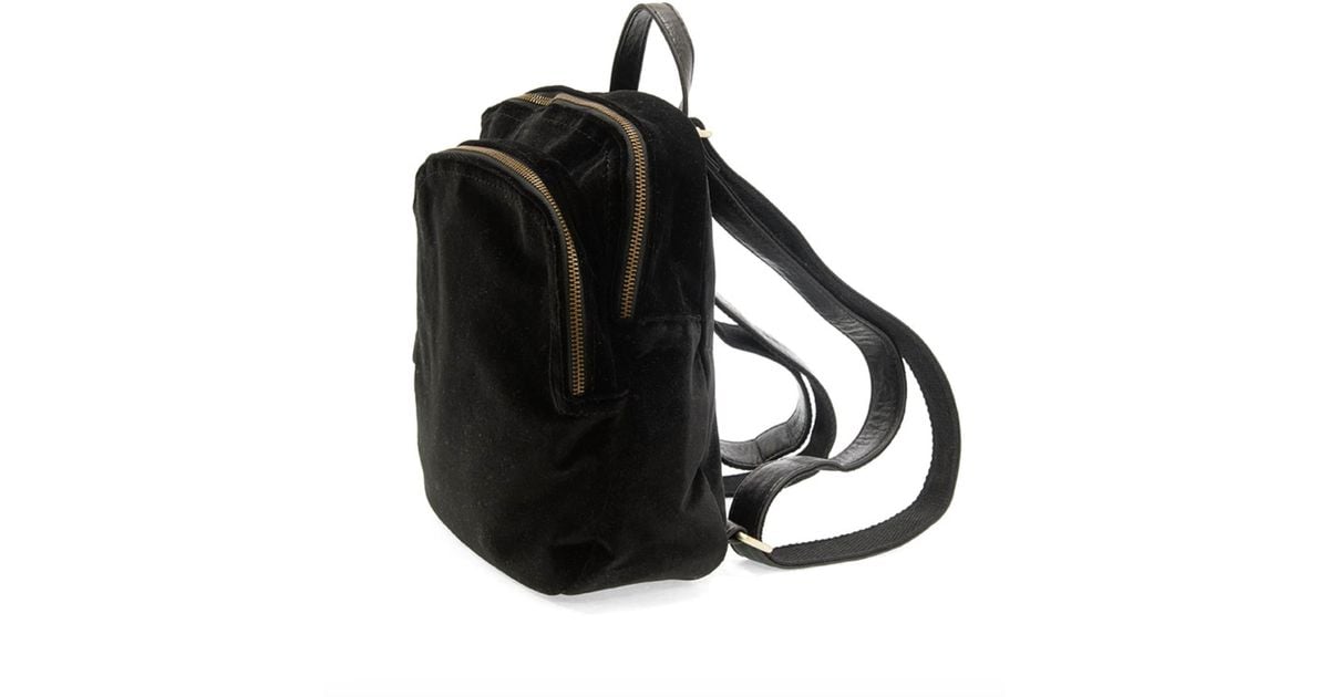 Joy Susan Velvet Frankie Backpack in Black | Lyst