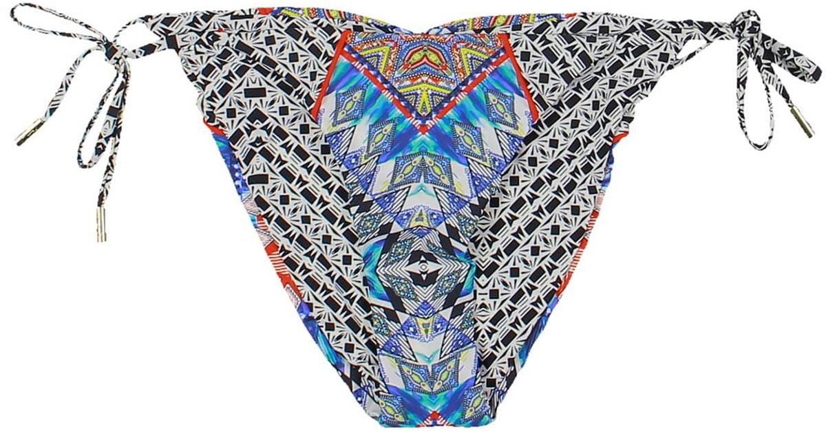 Red Carter Reversible Side Tie Swim Bottom Separates in Blue | Lyst