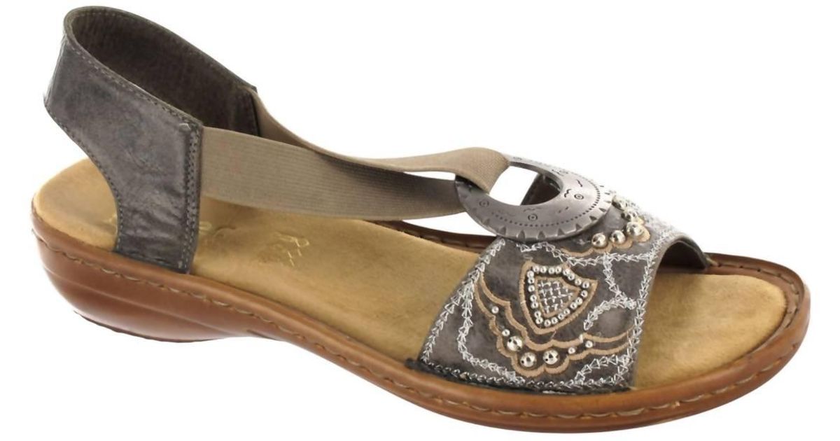 Rieker Regina Backstrap Sandals in Brown | Lyst