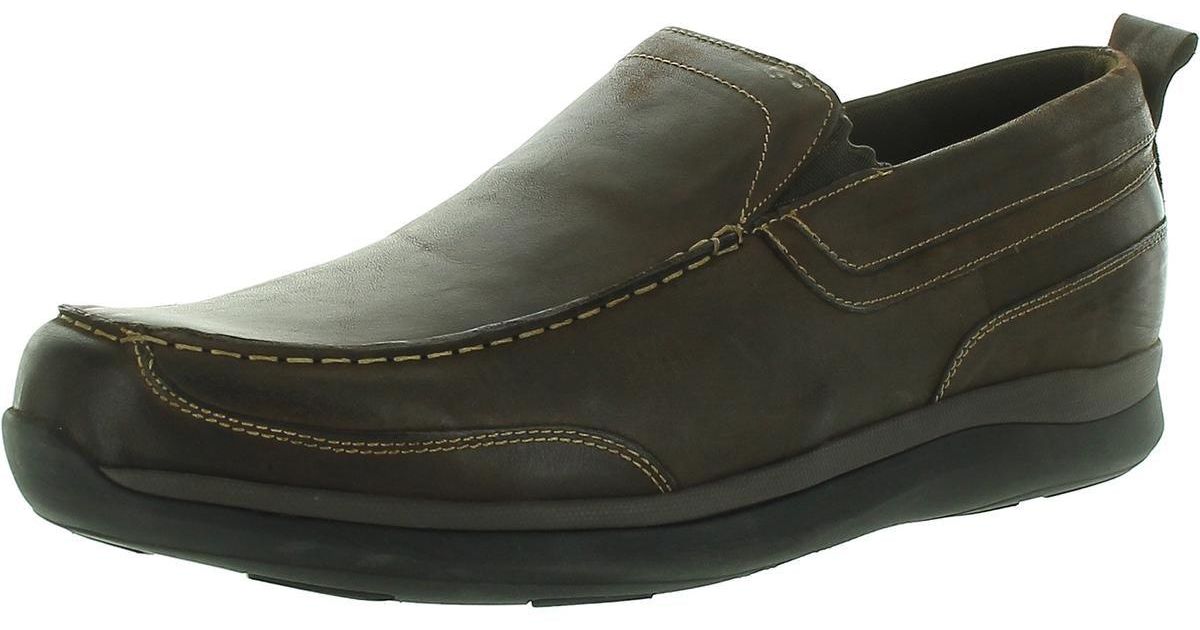 Propet Preston Leather Slip-On Loafers in Black for Men | Lyst