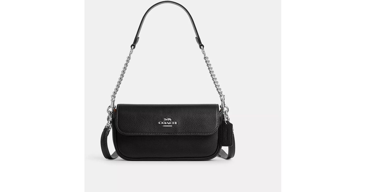 COACH Hailey Flap Bag in Black | Lyst