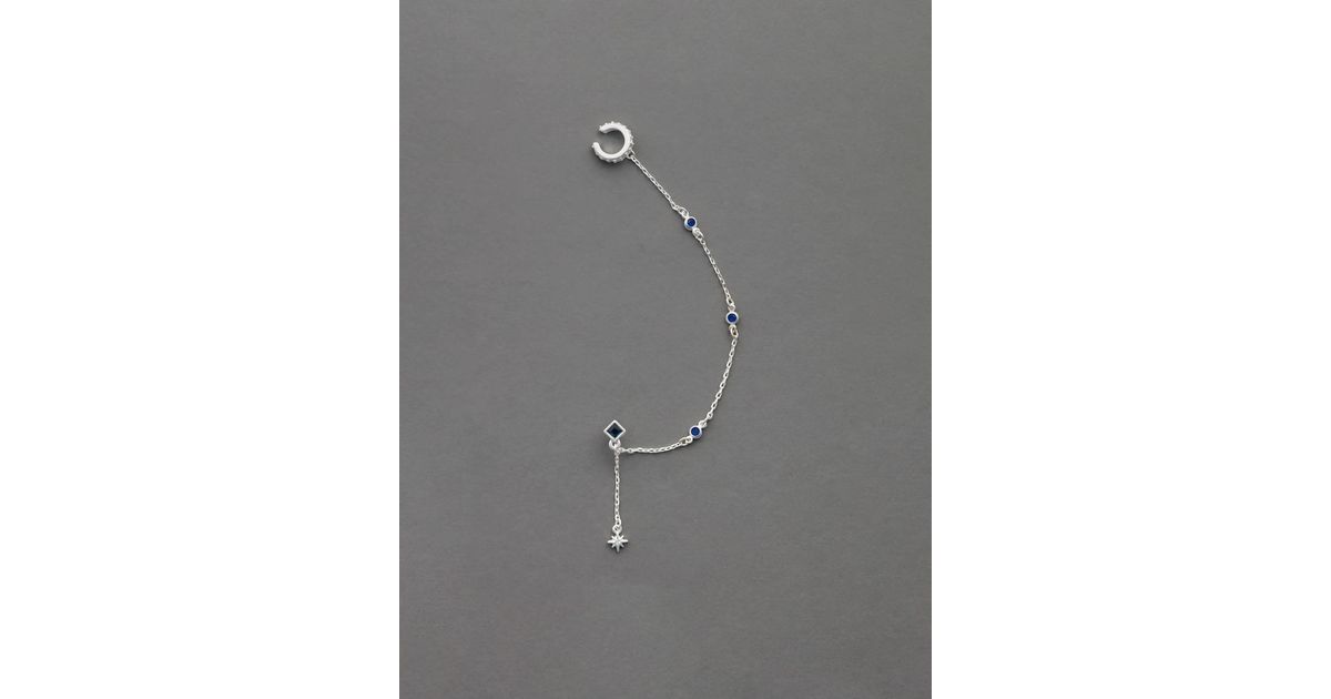 Lucky Brand Ear Cuff Chain in Gray | Lyst