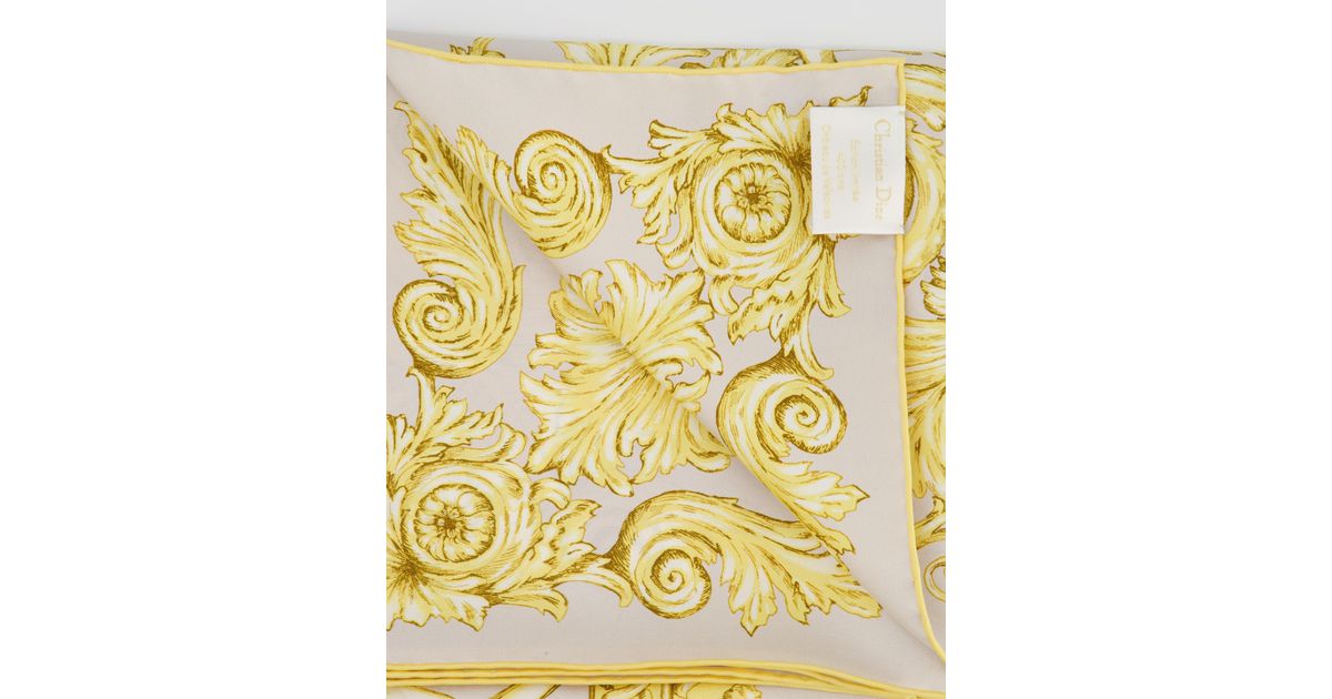 Dior Silk Clock Print Scarf in Metallic | Lyst