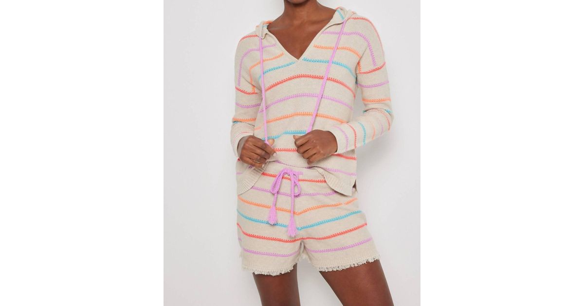 Lisa Todd Quick Stitch Striped Short in Pink | Lyst