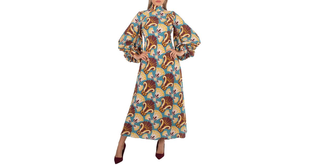 La DoubleJ Dendera Medici Midi Dress in Green | Lyst