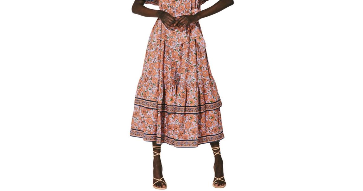 Cleobella Marianne Midi Dress in Red | Lyst