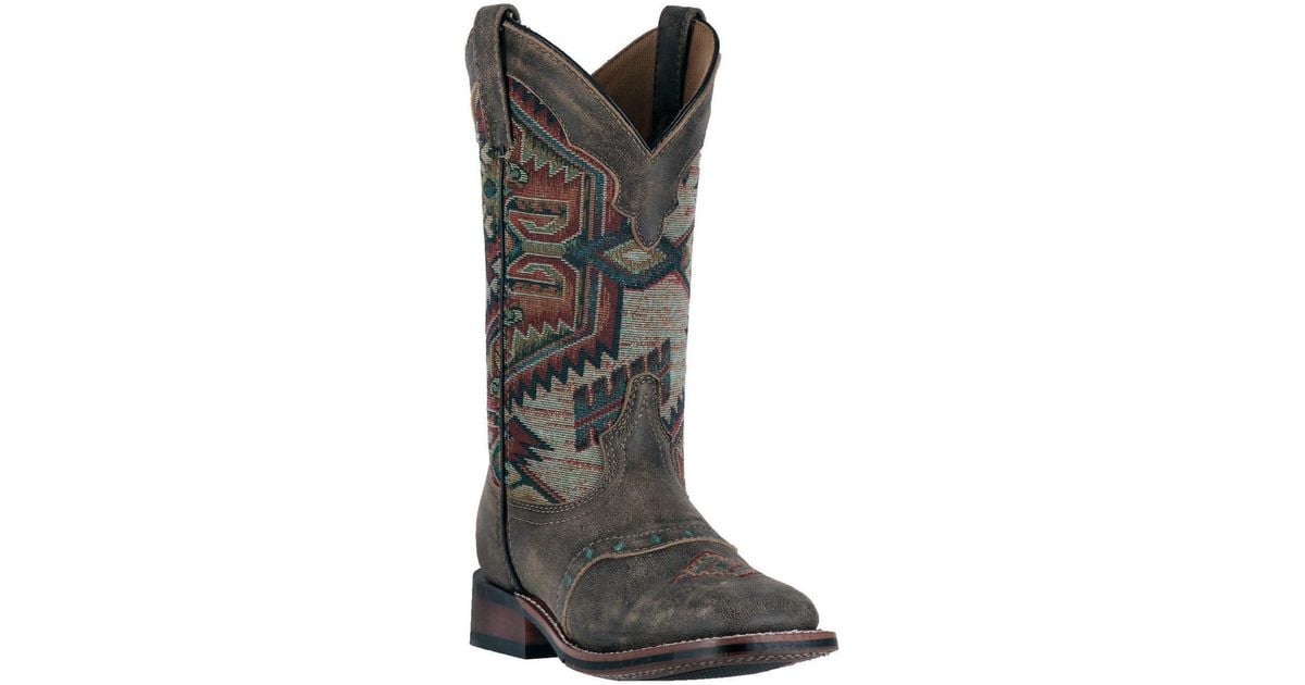 Laredo Cowgirl Approved Scout Aztec Boot in Gray | Lyst