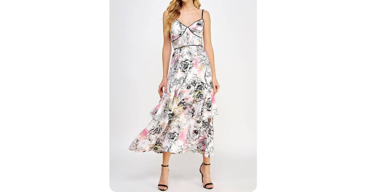 Strut & Bolt Piping Detail Maxi Dress in White | Lyst