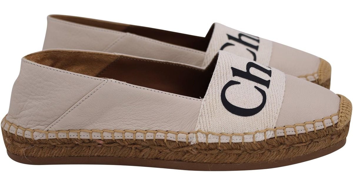 Chloé Chloe Woody Espadrilles Flats in Natural | Lyst