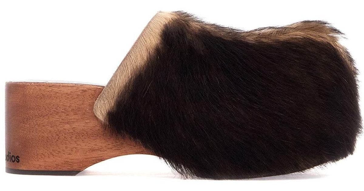 Acne Studios Wooden Clogs in Black for Men | Lyst