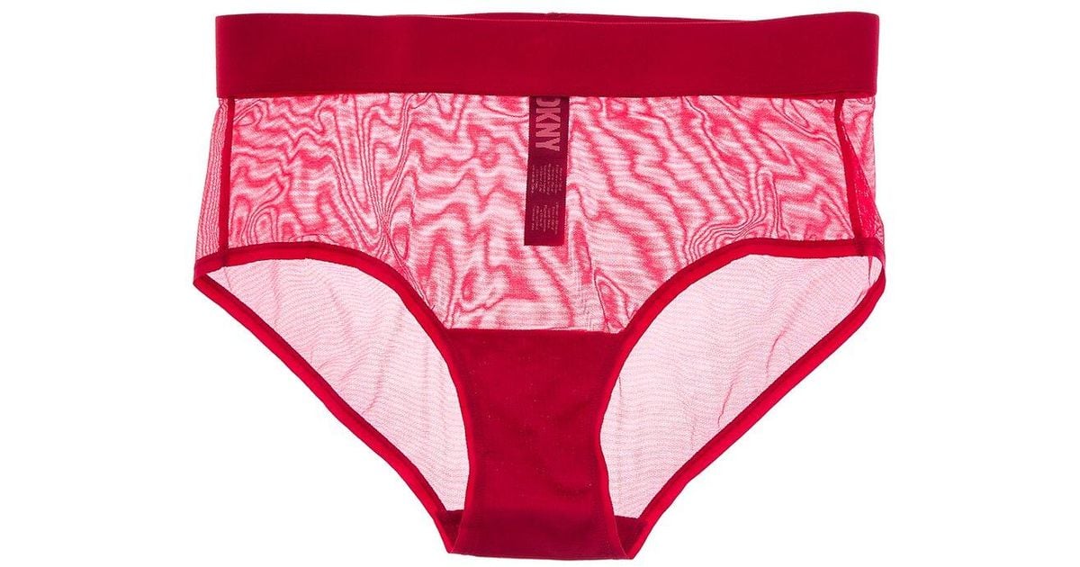 DKNY Mesh Brief in Pink | Lyst
